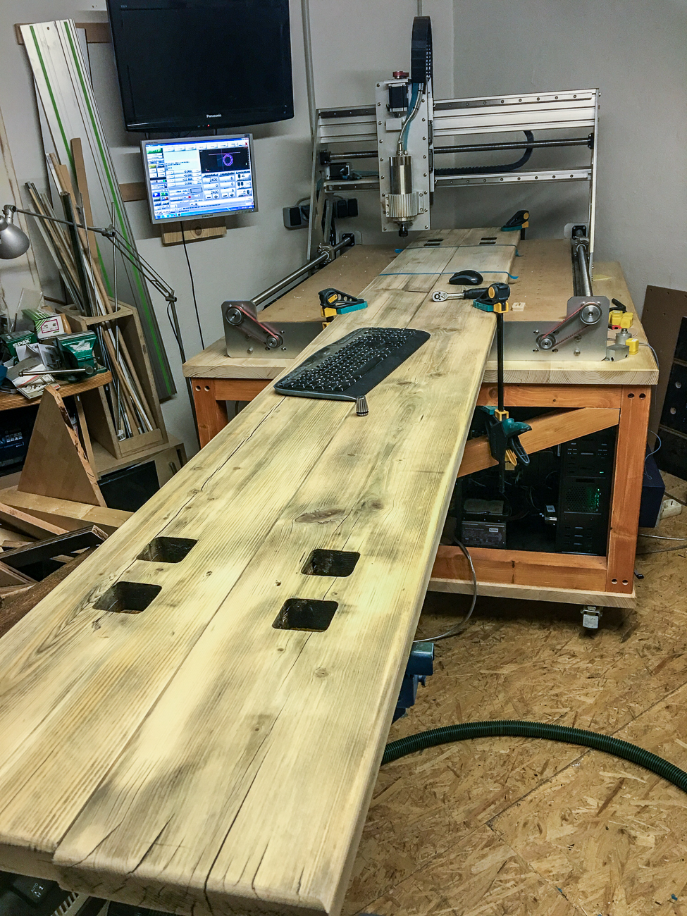 CNC Maori-Tatoo auf einer Gartenbank - CNC - Woodworking - Furniture ...